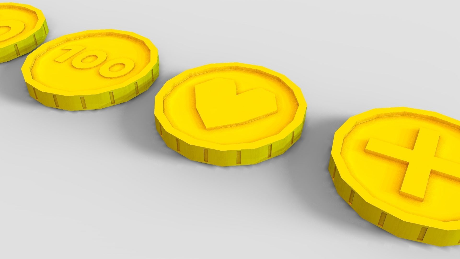 3D model Gold Coins Pack VR / AR / low-poly | CGTrader