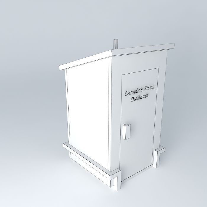 Canada Worst Outhouse with trailer hitch attachment free 3D model ...