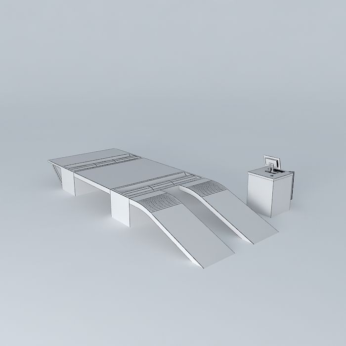 Four wheel chassis dyno free 3D model | CGTrader