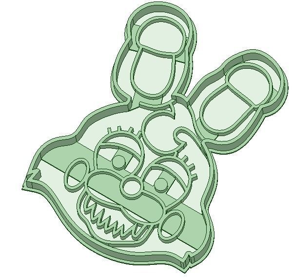 Bonnie cookie cutter A night a freddy 3D model 3D printable | CGTrader