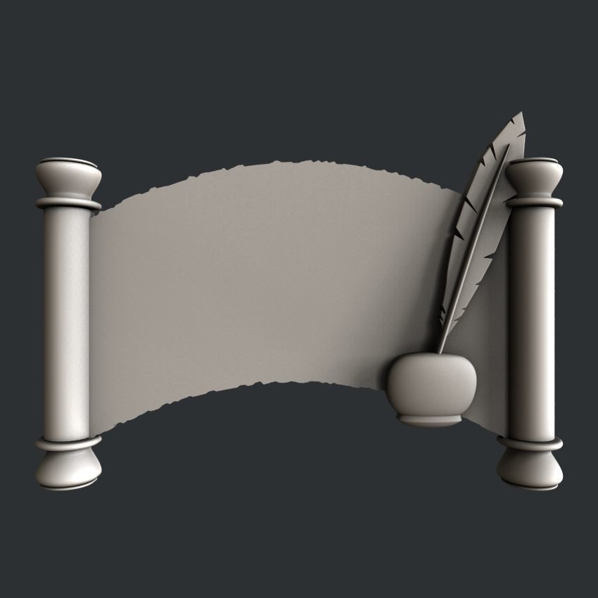 3d STL models for CNC or 3d printer set scroll 3D model 3D printable ...