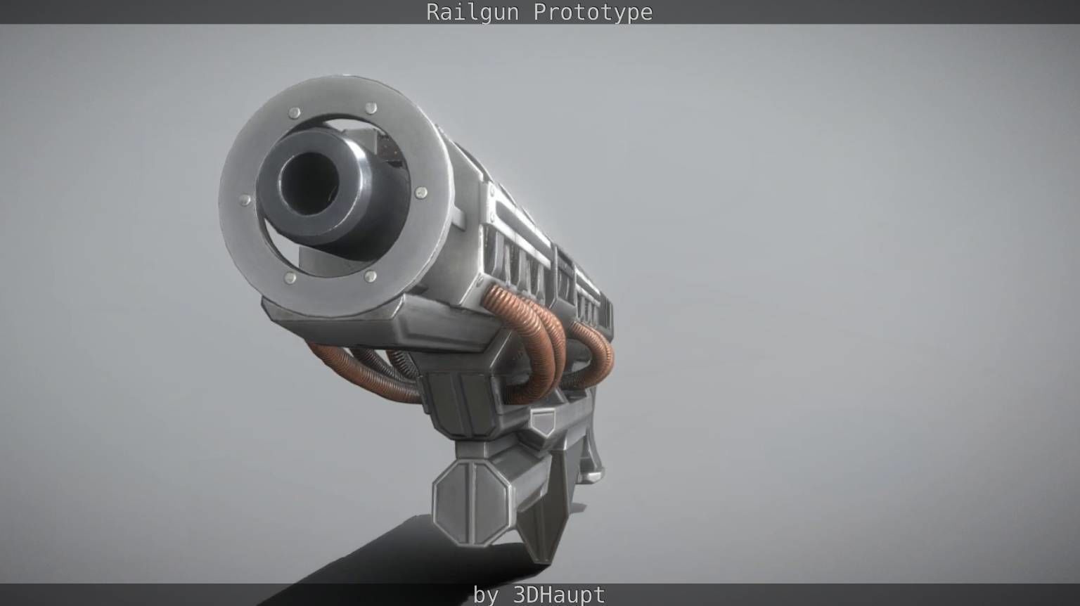 Railgun Prototype free VR / AR / low-poly 3D model | CGTrader