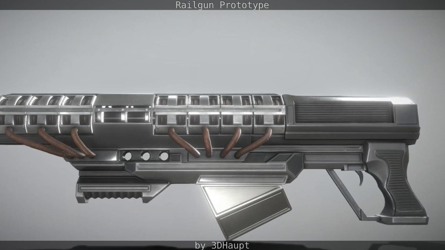 Railgun Prototype free VR / AR / low-poly 3D model | CGTrader