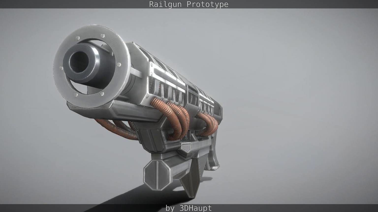 Railgun Prototype free VR / AR / low-poly 3D model | CGTrader