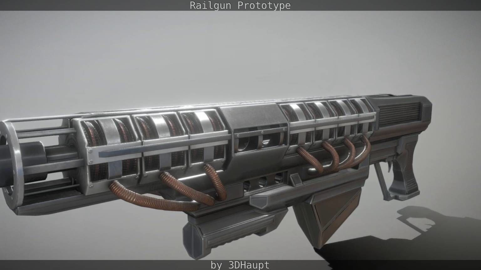 Railgun Prototype free VR / AR / low-poly 3D model | CGTrader
