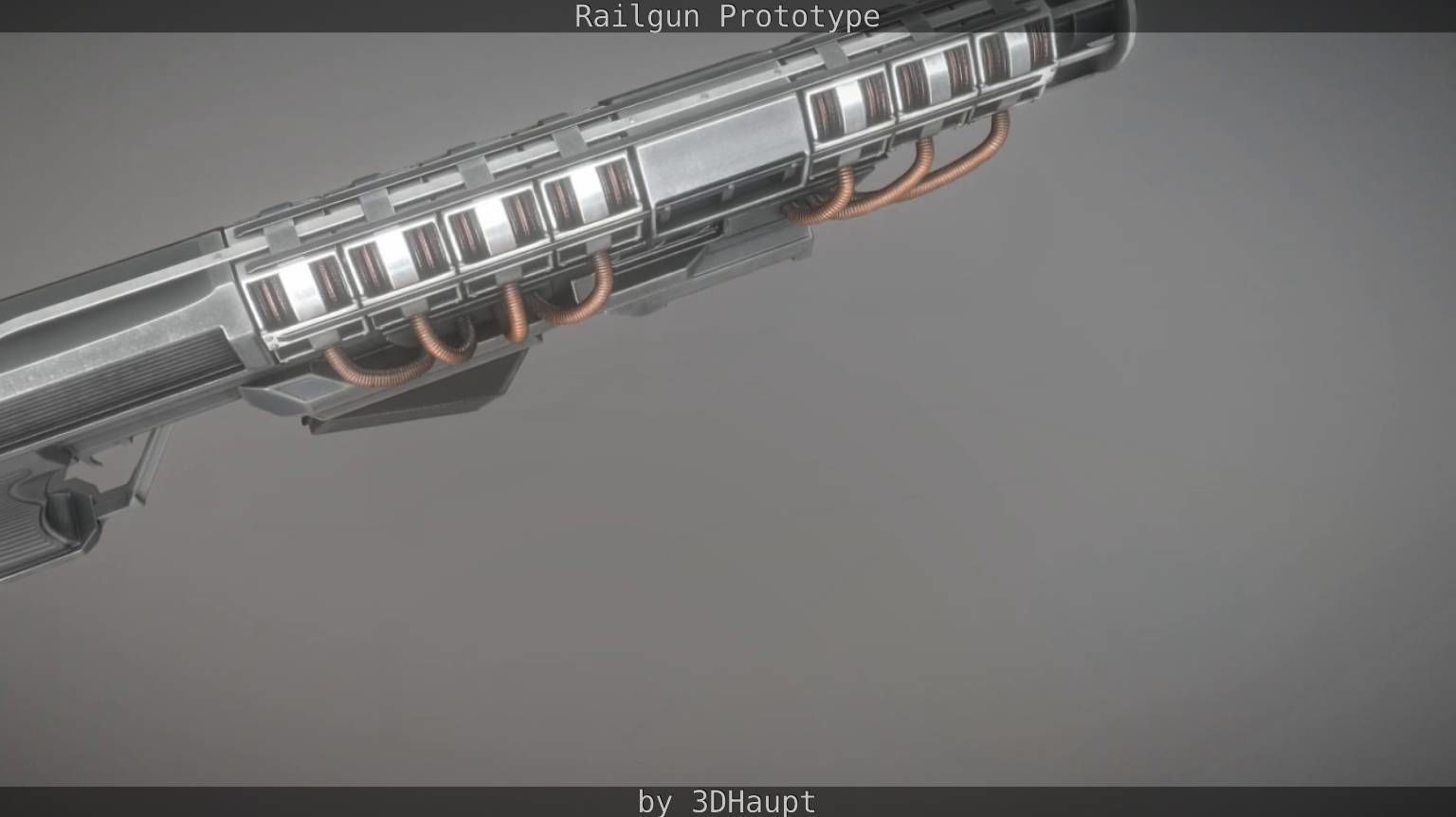 Railgun Prototype free VR / AR / low-poly 3D model | CGTrader