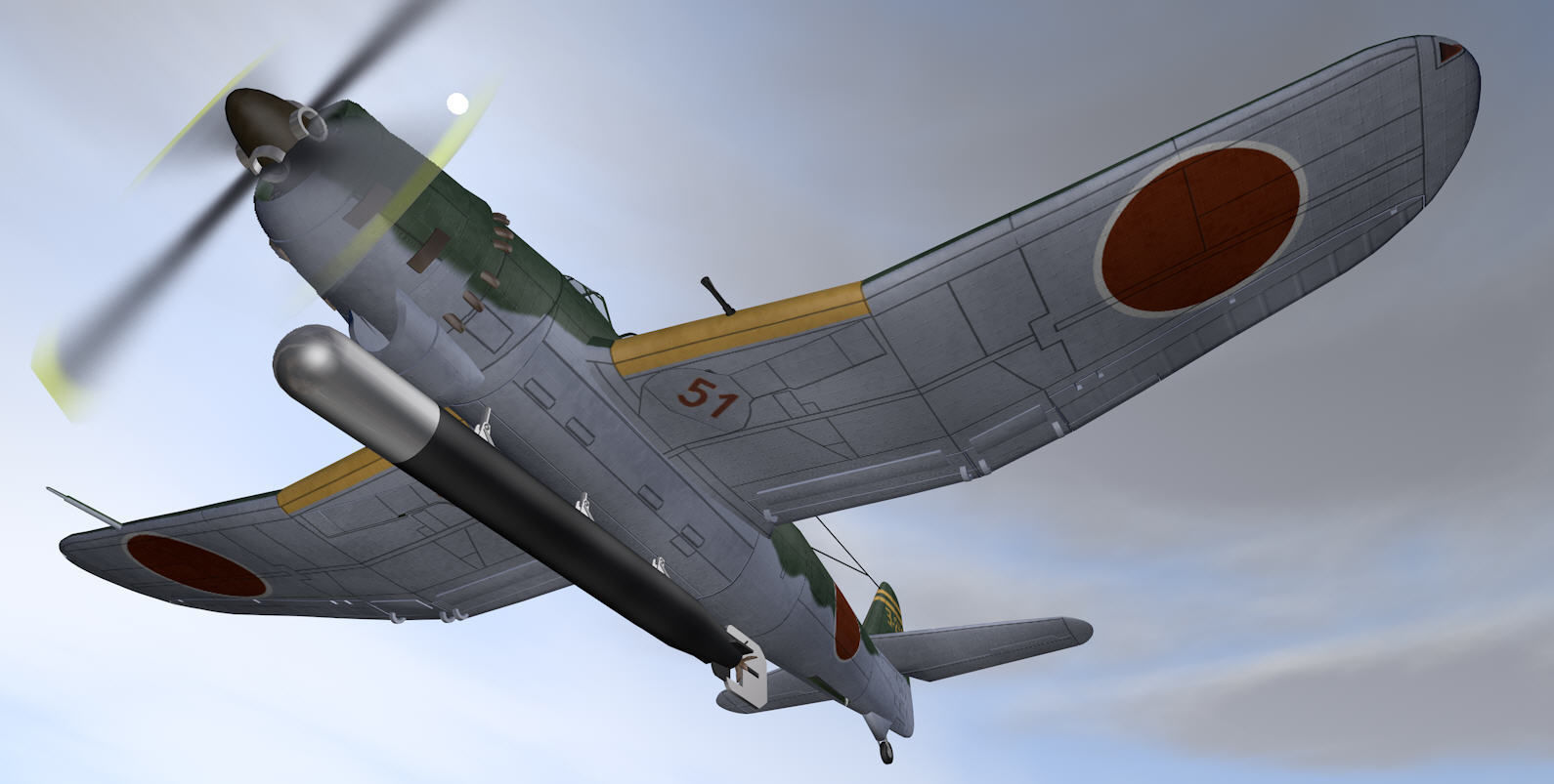 Aichi B7A2 Rjusei - aka Grace 3D model | CGTrader