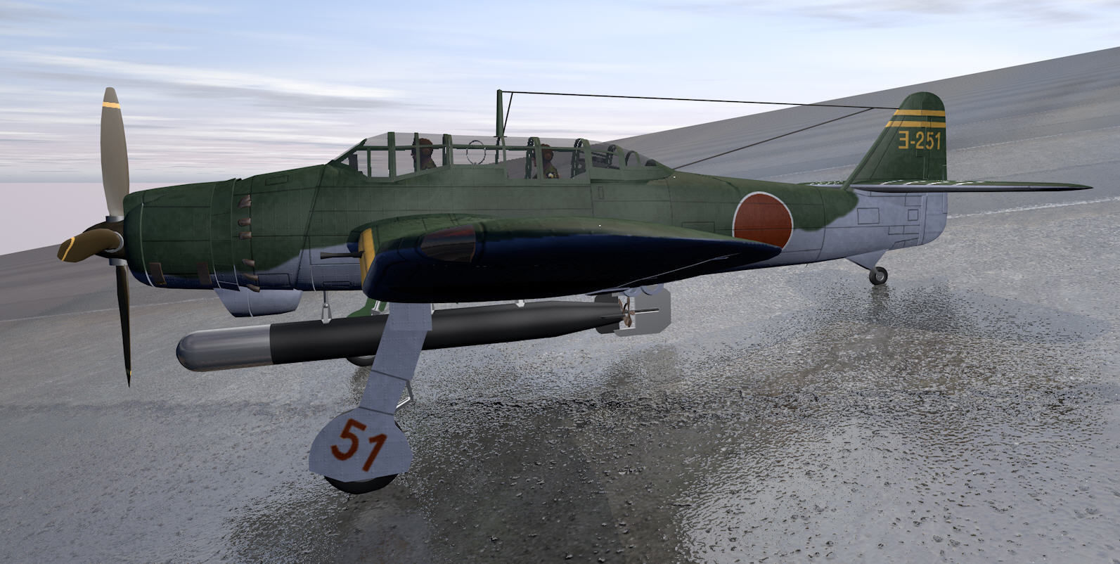 Aichi B7A2 Rjusei - aka Grace 3D model | CGTrader