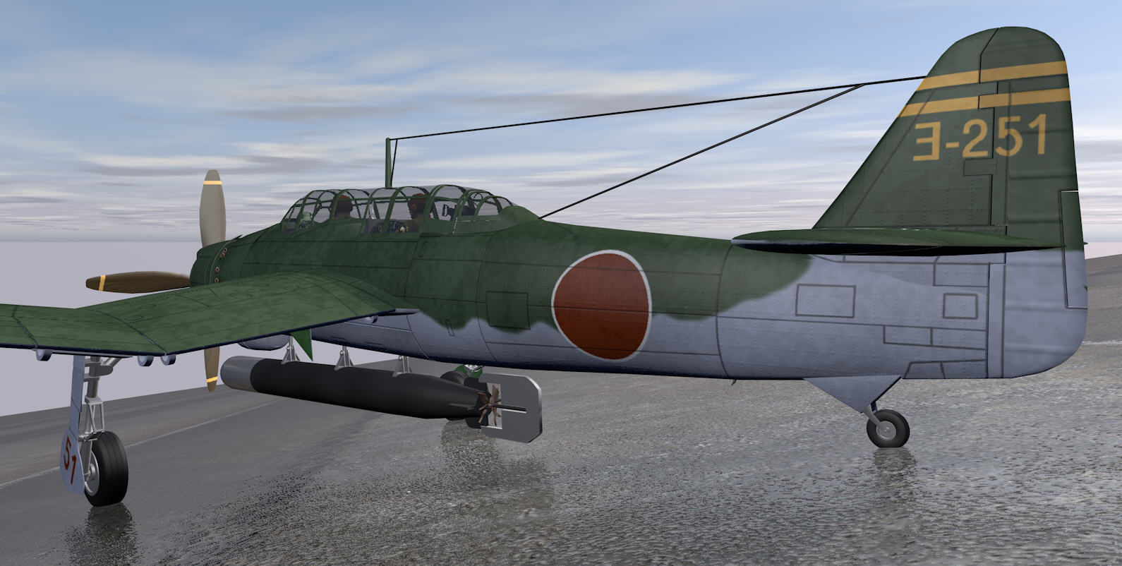 Aichi B7A2 Rjusei - aka Grace 3D model | CGTrader