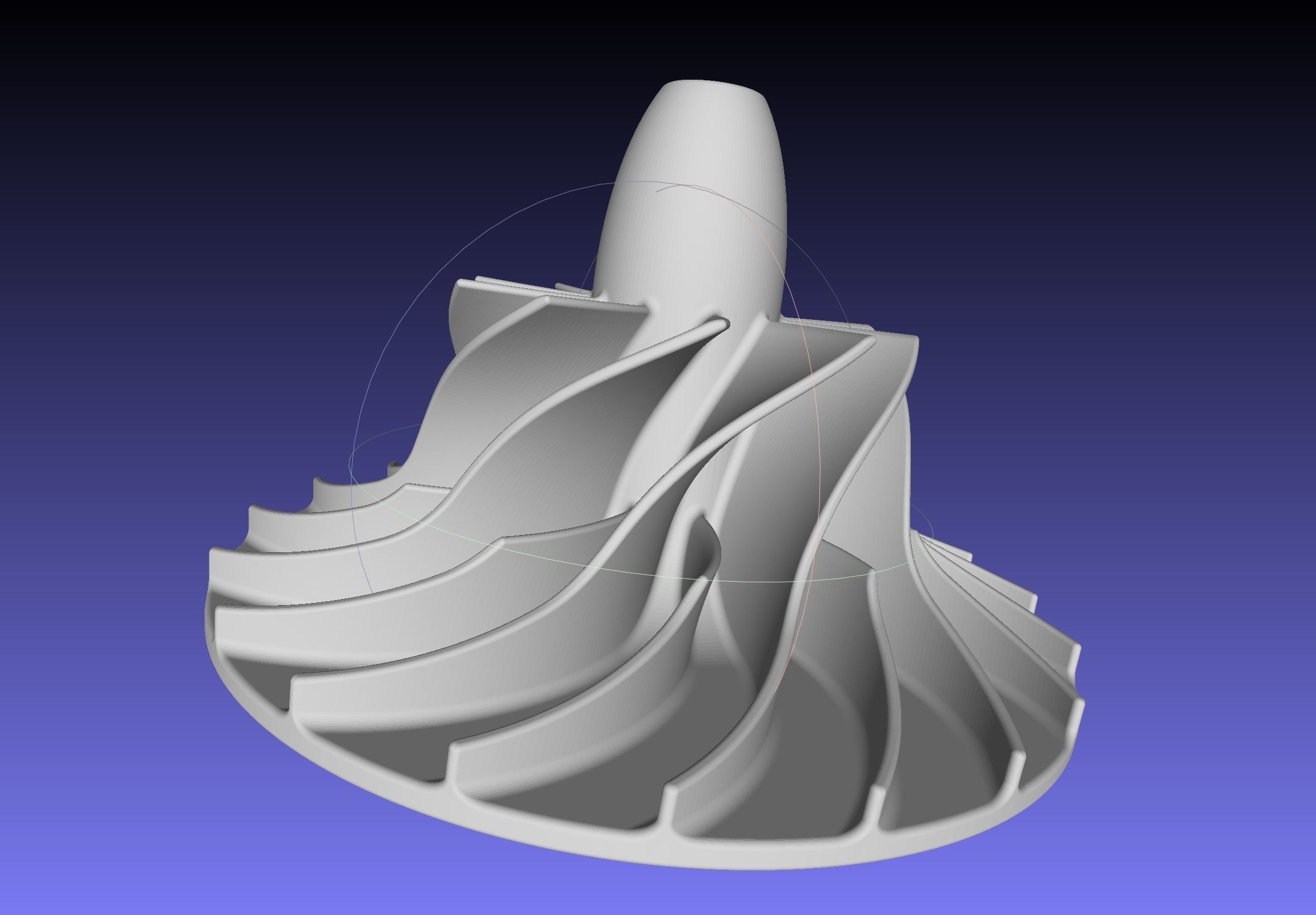 Printable Radial Pump Turbopump Impeller Model 3D model 3D printable ...