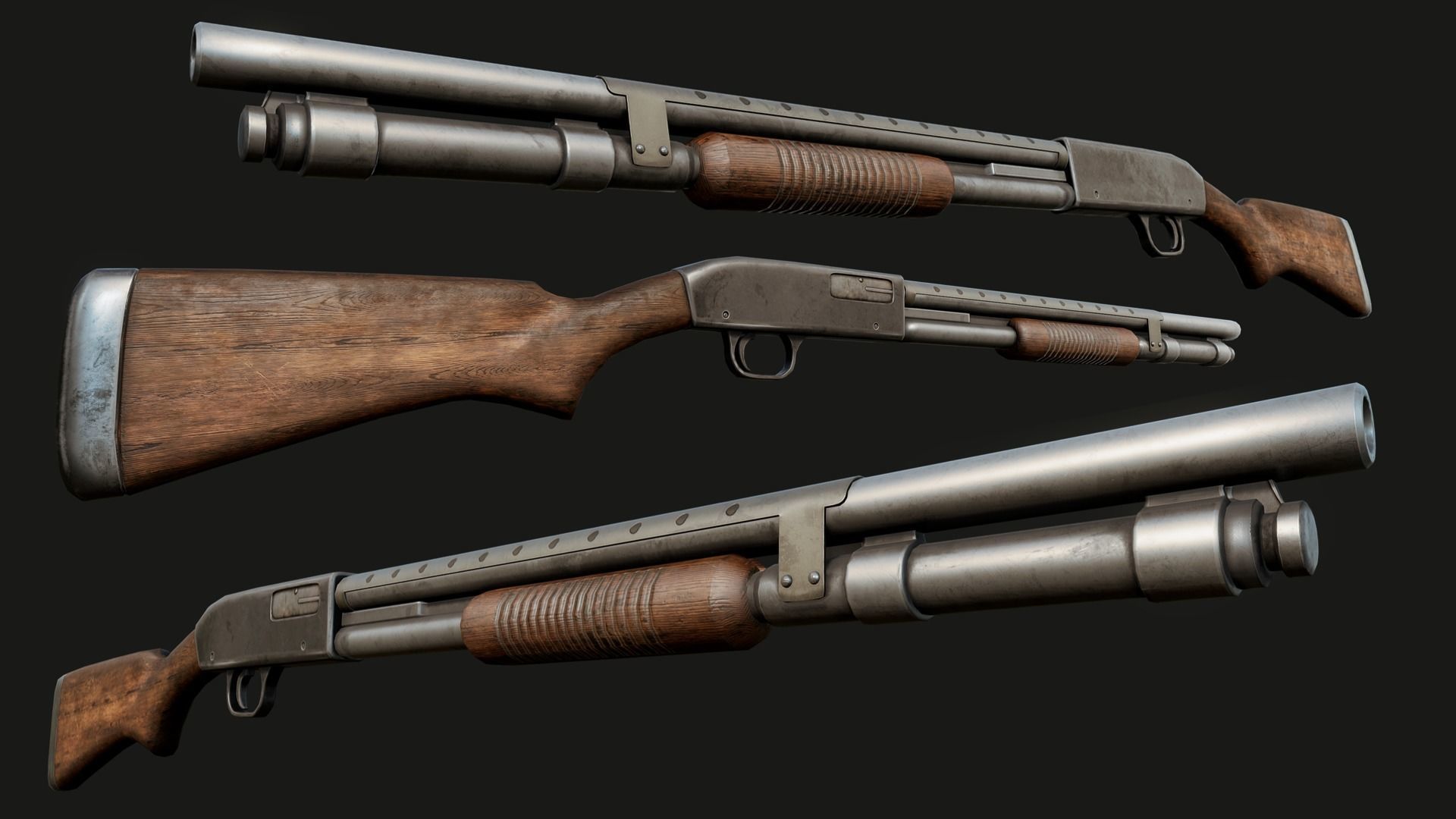 3D model Shotgun M590 PBR VR / AR / low-poly | CGTrader
