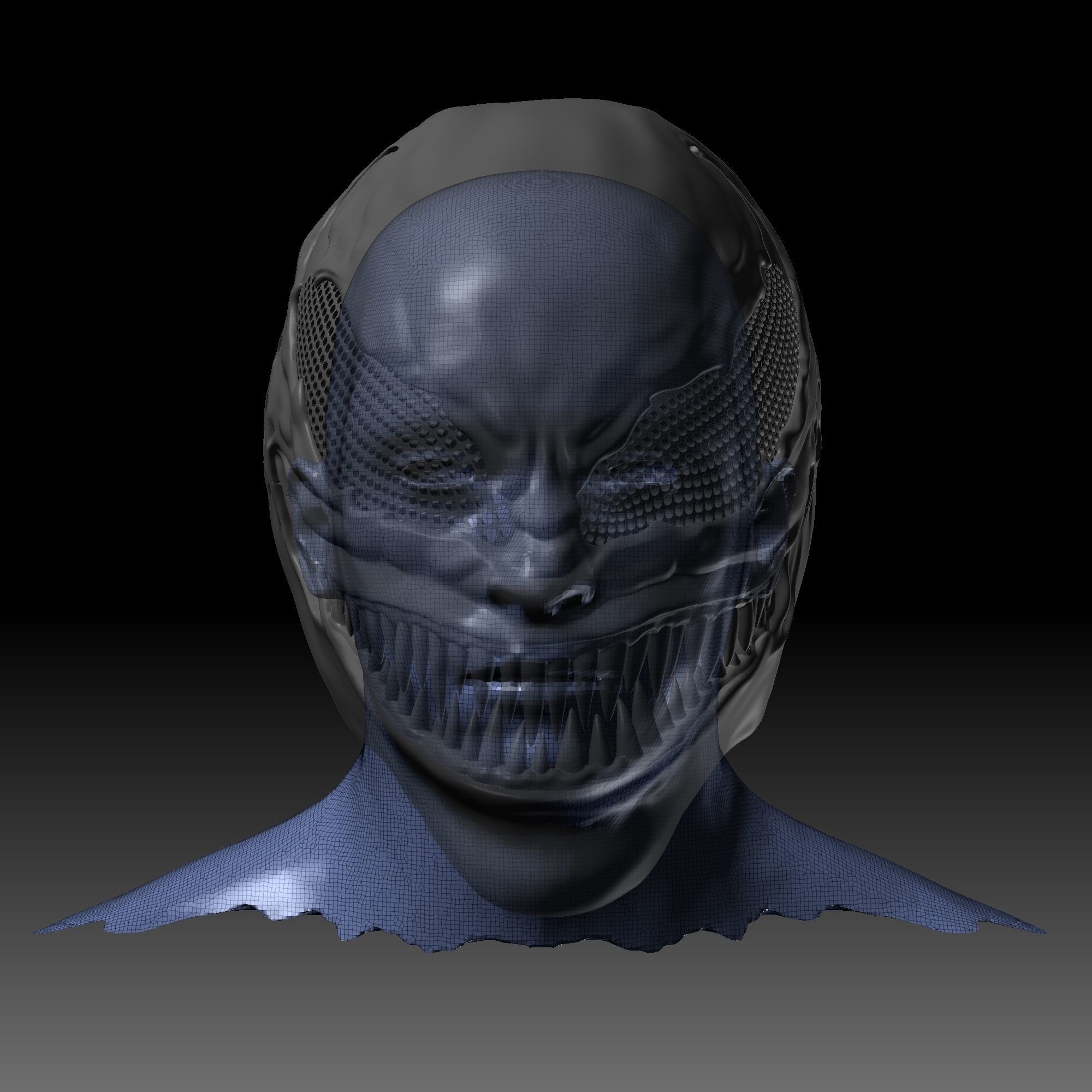 Venom Mask With Closed Mouth 3D Printable Model 3D model 3D printable ...