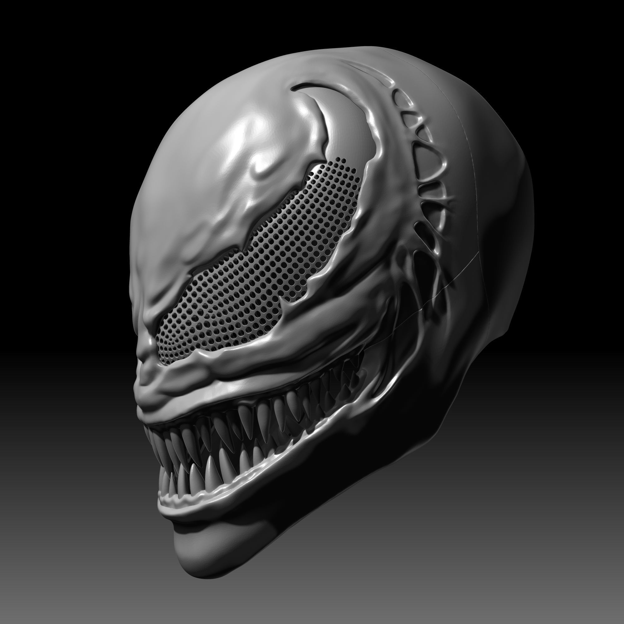 Venom Mask With Closed Mouth 3D Printable Model 3D model 3D printable ...