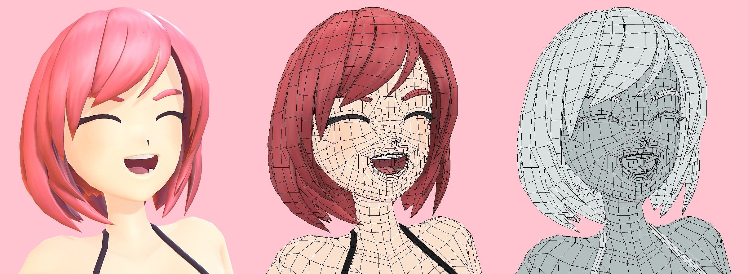 3D model Anime Girl - Rigged VR / AR / low-poly | CGTrader