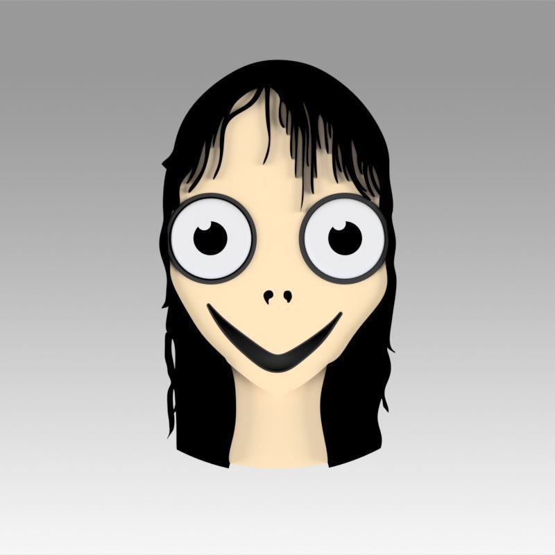 Momo horror ghost bird head 3D model | CGTrader