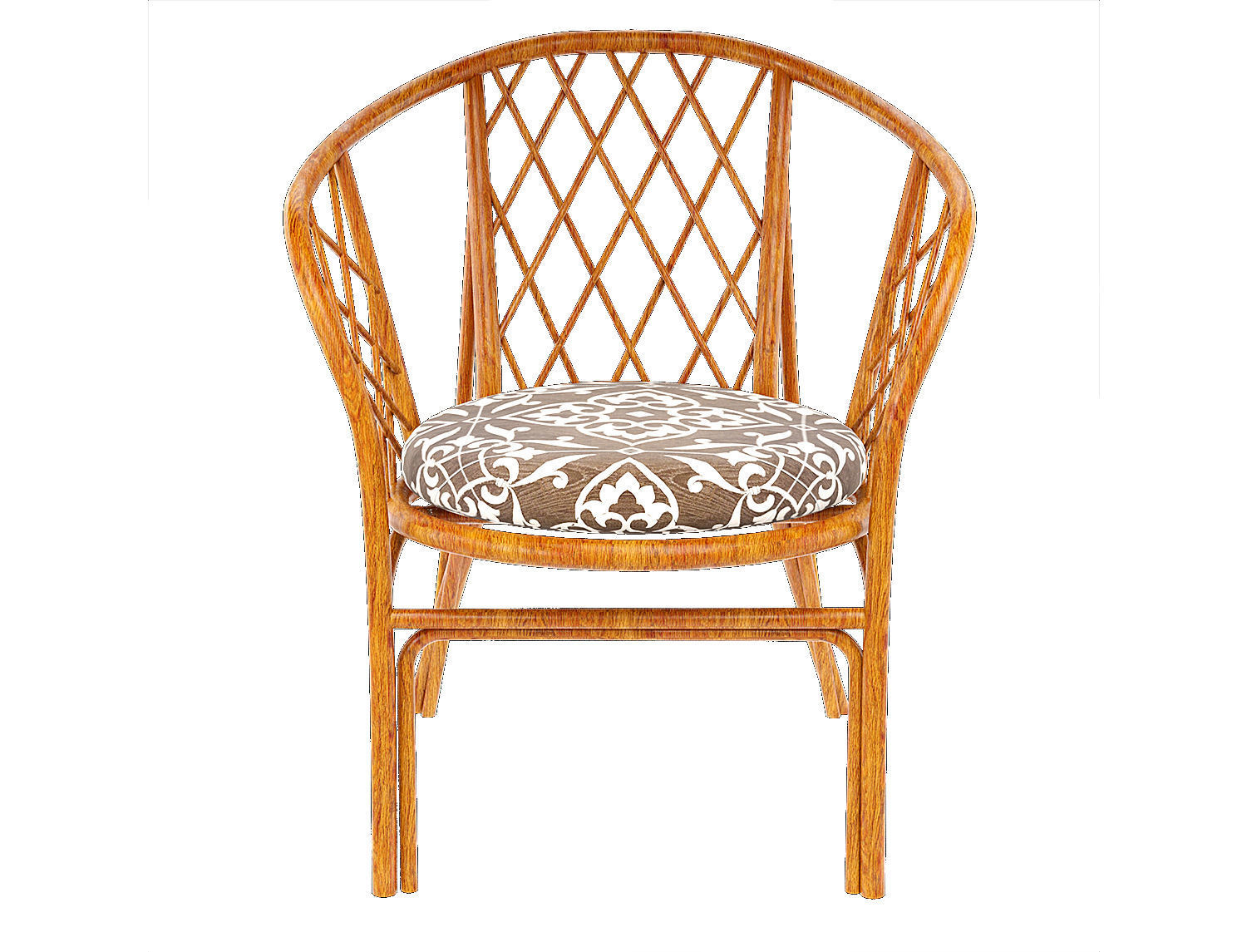 3D model Rotang Armchair Woven Rattan Pillow VR / AR / low-poly | CGTrader