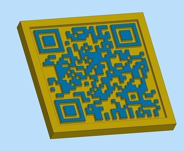 QR Code 3d model free 3D model 3D printable | CGTrader