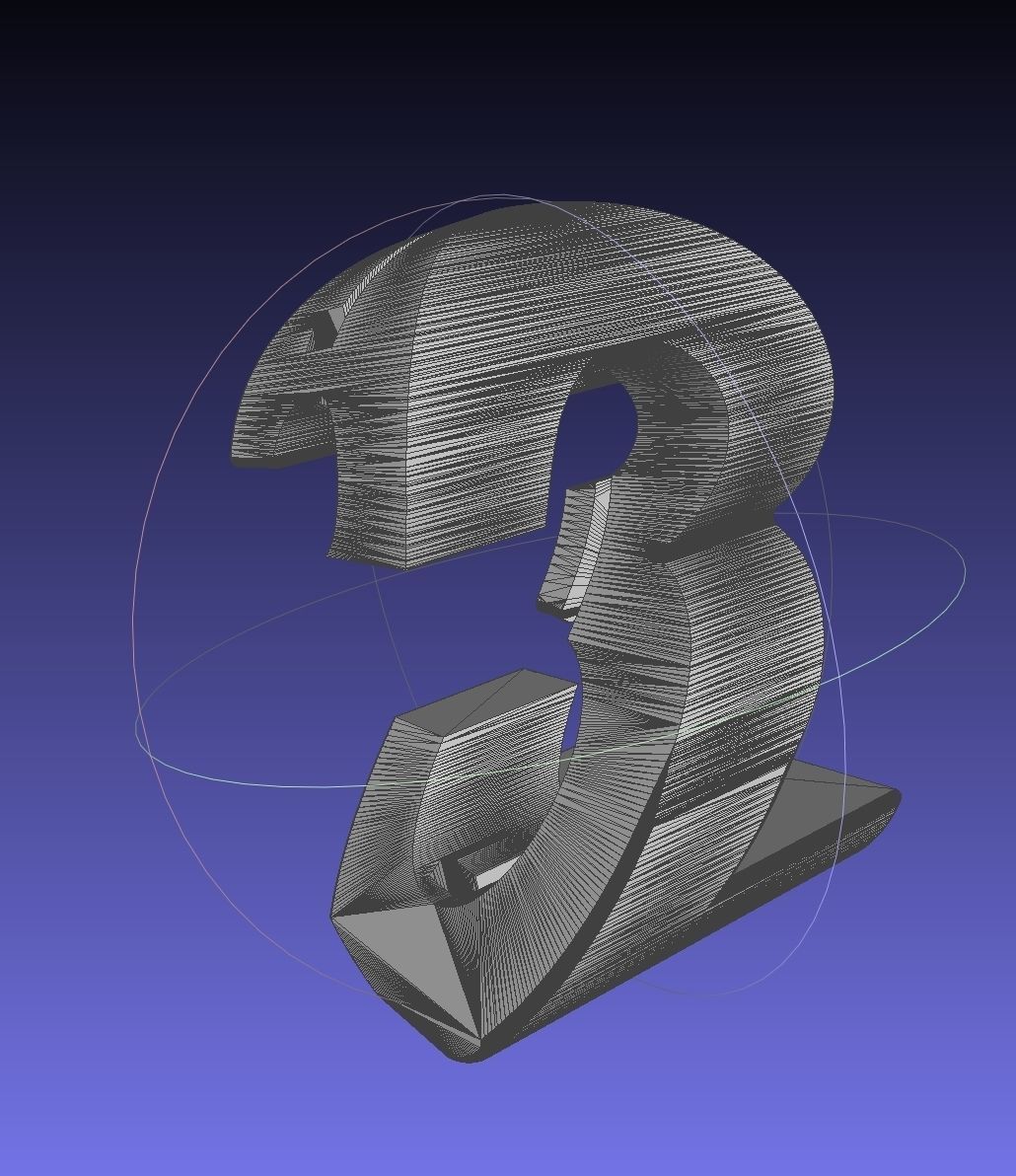 1-2-3 3-Way Perspective Text Geometry Gimmick 3D model 3D printable ...