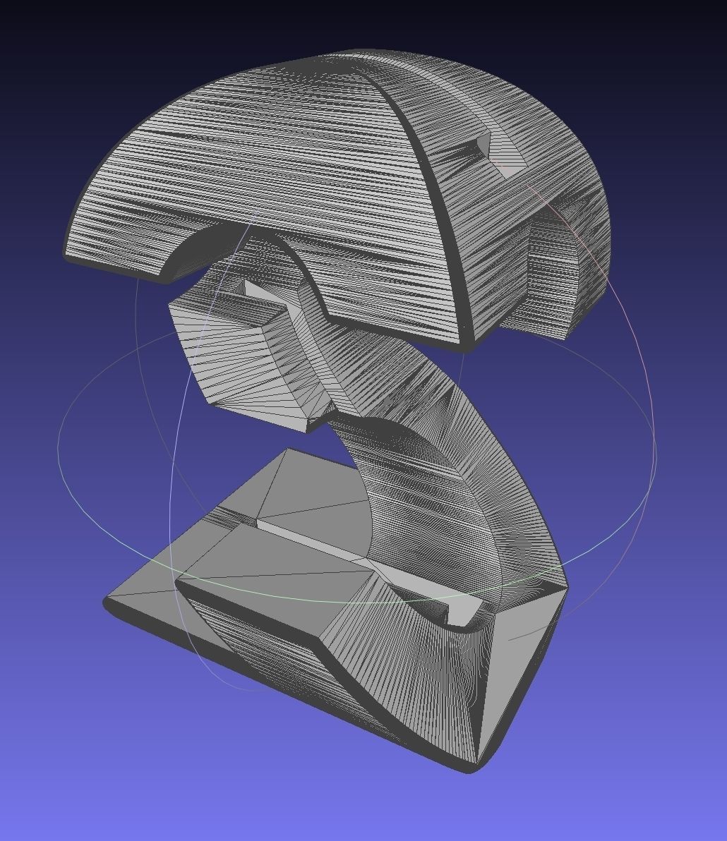 1-2-3 3-Way Perspective Text Geometry Gimmick 3D model 3D printable ...