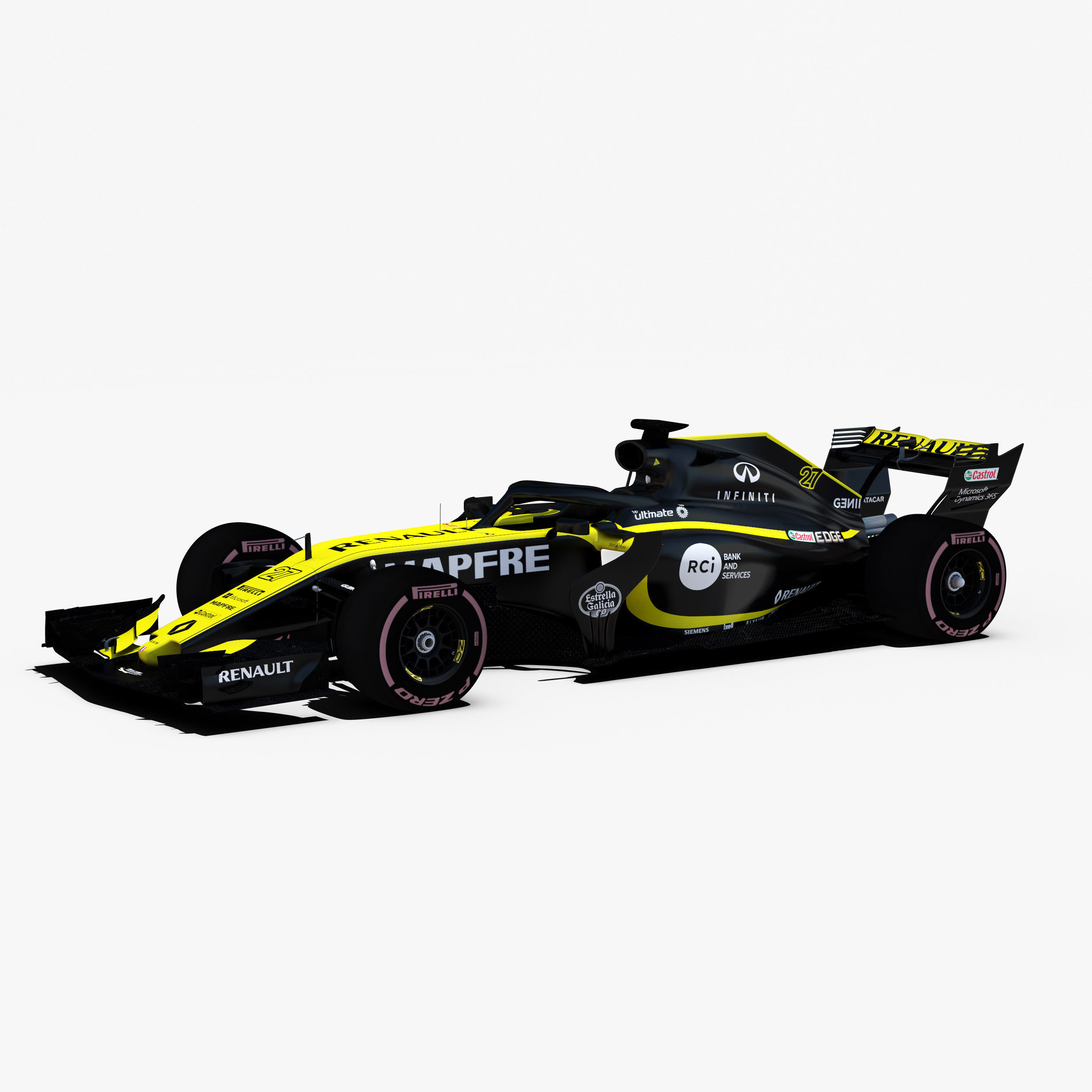 3D model Renault Sport F1 RS18 car VR / AR / low-poly rigged | CGTrader
