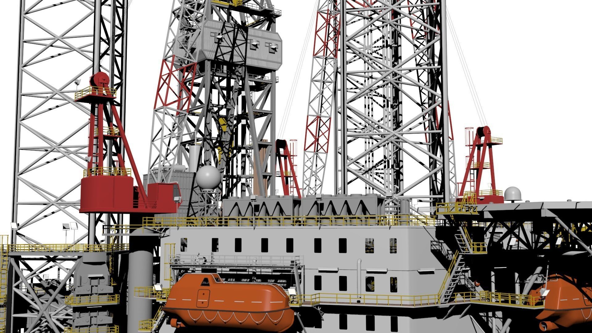 Jack up rig 3D model | CGTrader