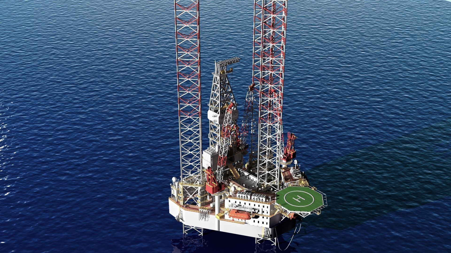 Jack up rig 3D model | CGTrader