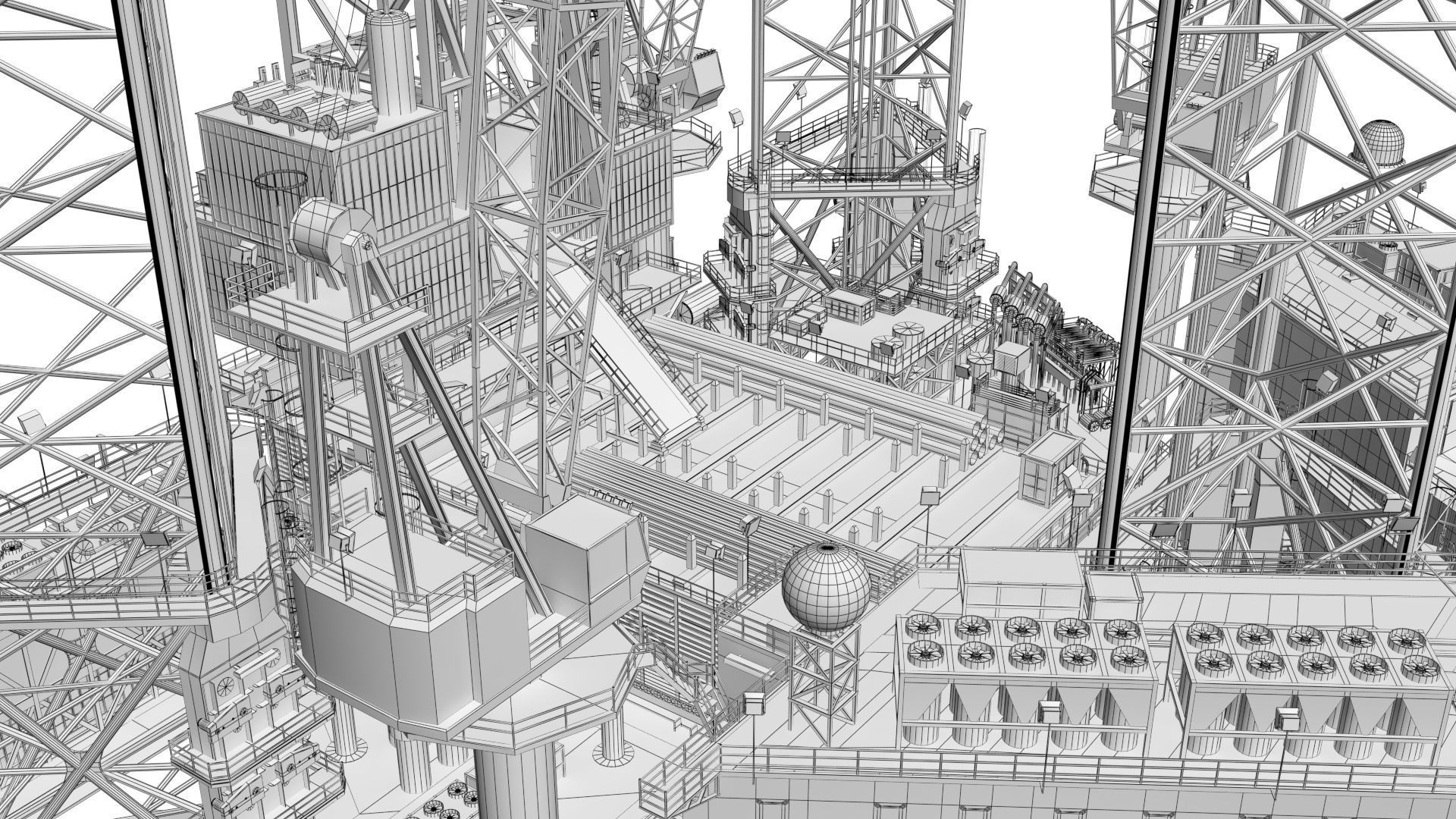 Jack up rig 3D model | CGTrader