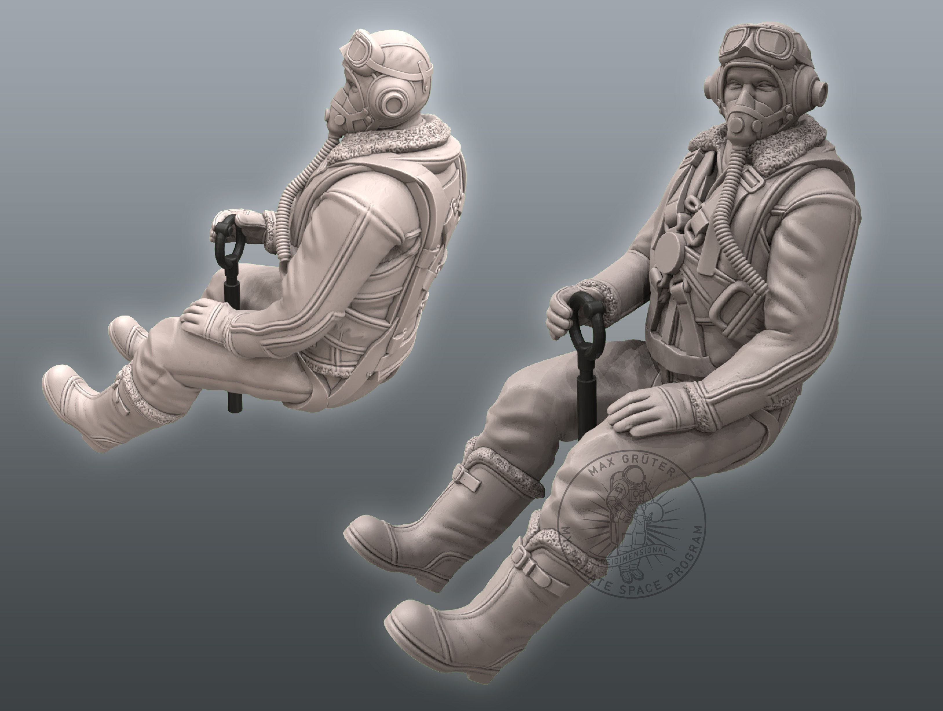 Spitfire Pilot 3D model 3D printable | CGTrader