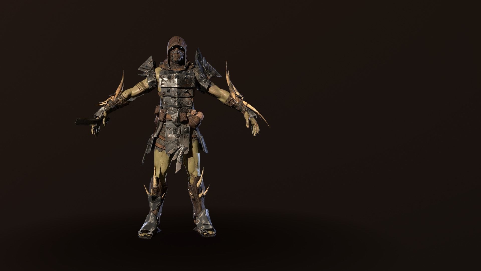 3D model Orc assasin 2 VR / AR / low-poly rigged animated | CGTrader