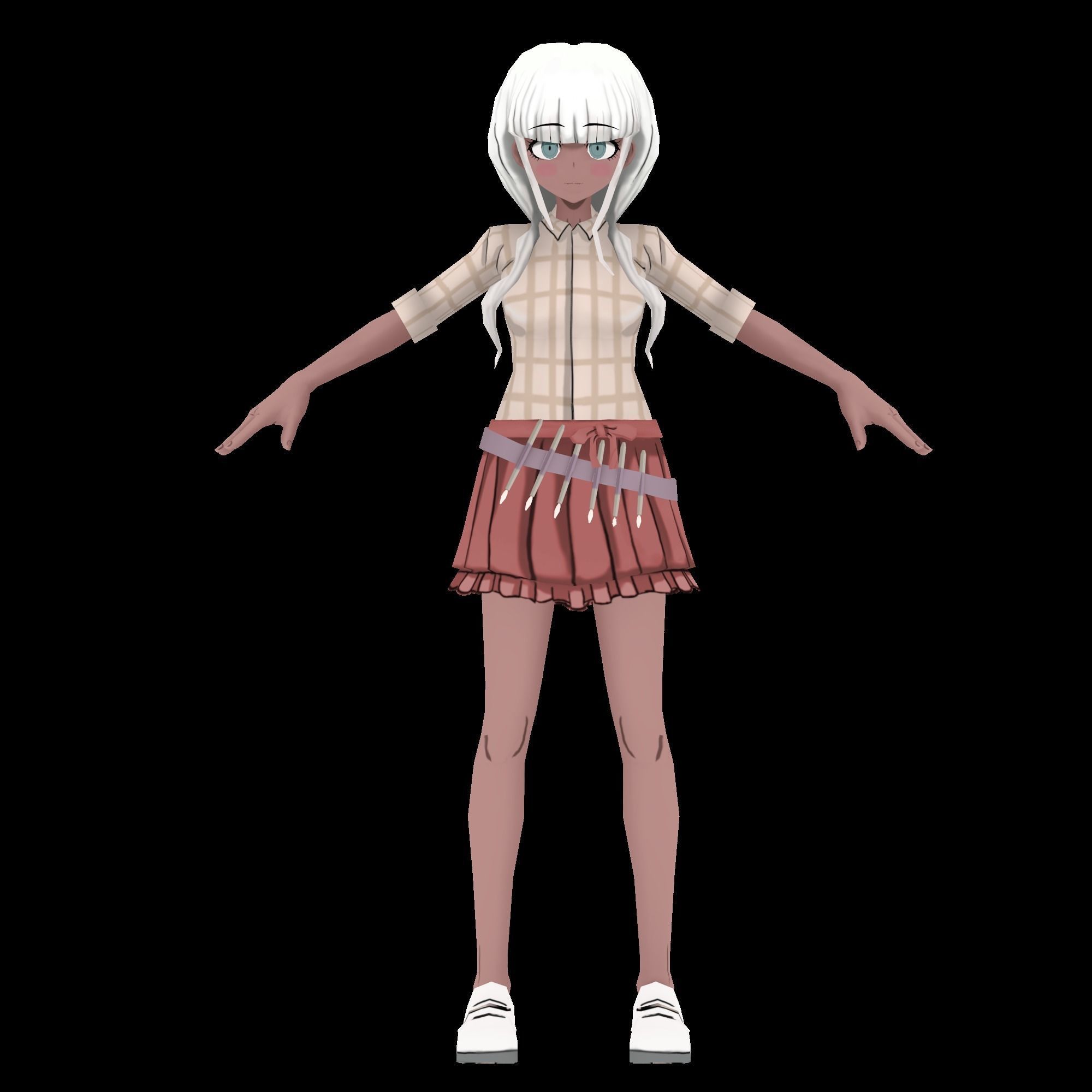 3D model Angie Yonaga low poly VR / AR / low-poly rigged | CGTrader