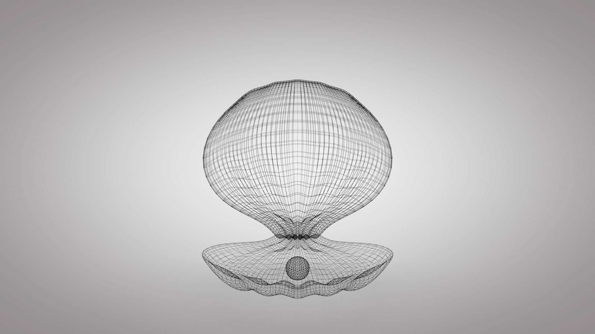 3D model Clamshell with a Pearl VR / AR / low-poly | CGTrader