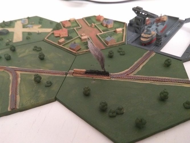 Hex railroad right and left 3D model 3D printable | CGTrader
