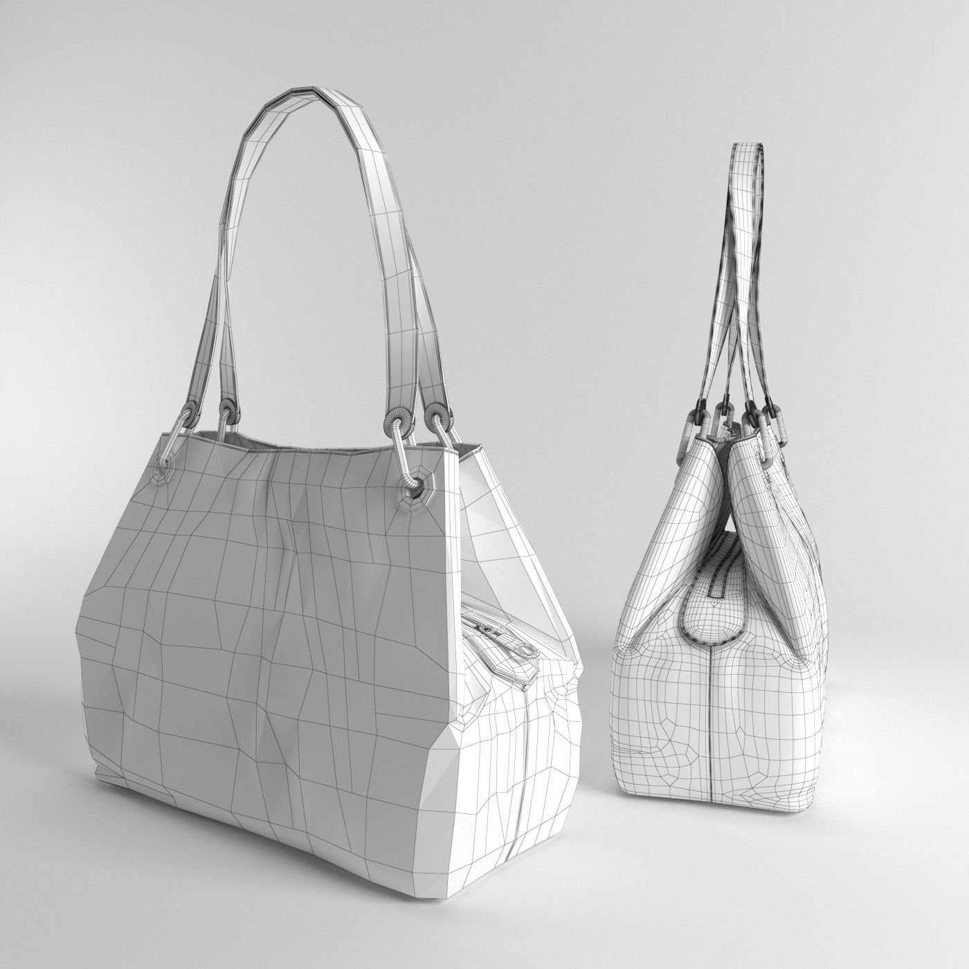 handbag two handbags 3D model | CGTrader