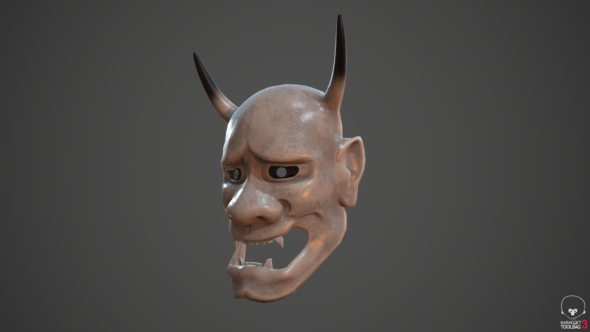 3D model Oni mask 2 Unity UE4 PBR textures VR / AR / low-poly | CGTrader