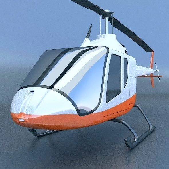 Bell 505 ranger X private helicopter 3D model | CGTrader