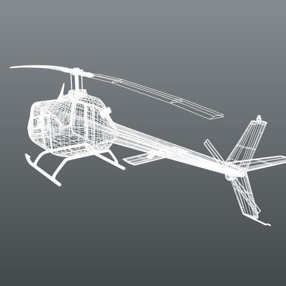 Bell 505 ranger X private helicopter 3D model | CGTrader