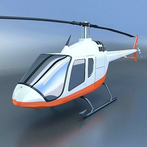 Bell 505 ranger X private helicopter 3D model | CGTrader