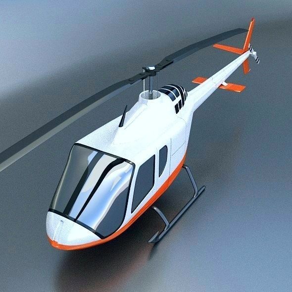 Bell 505 ranger X private helicopter 3D model | CGTrader