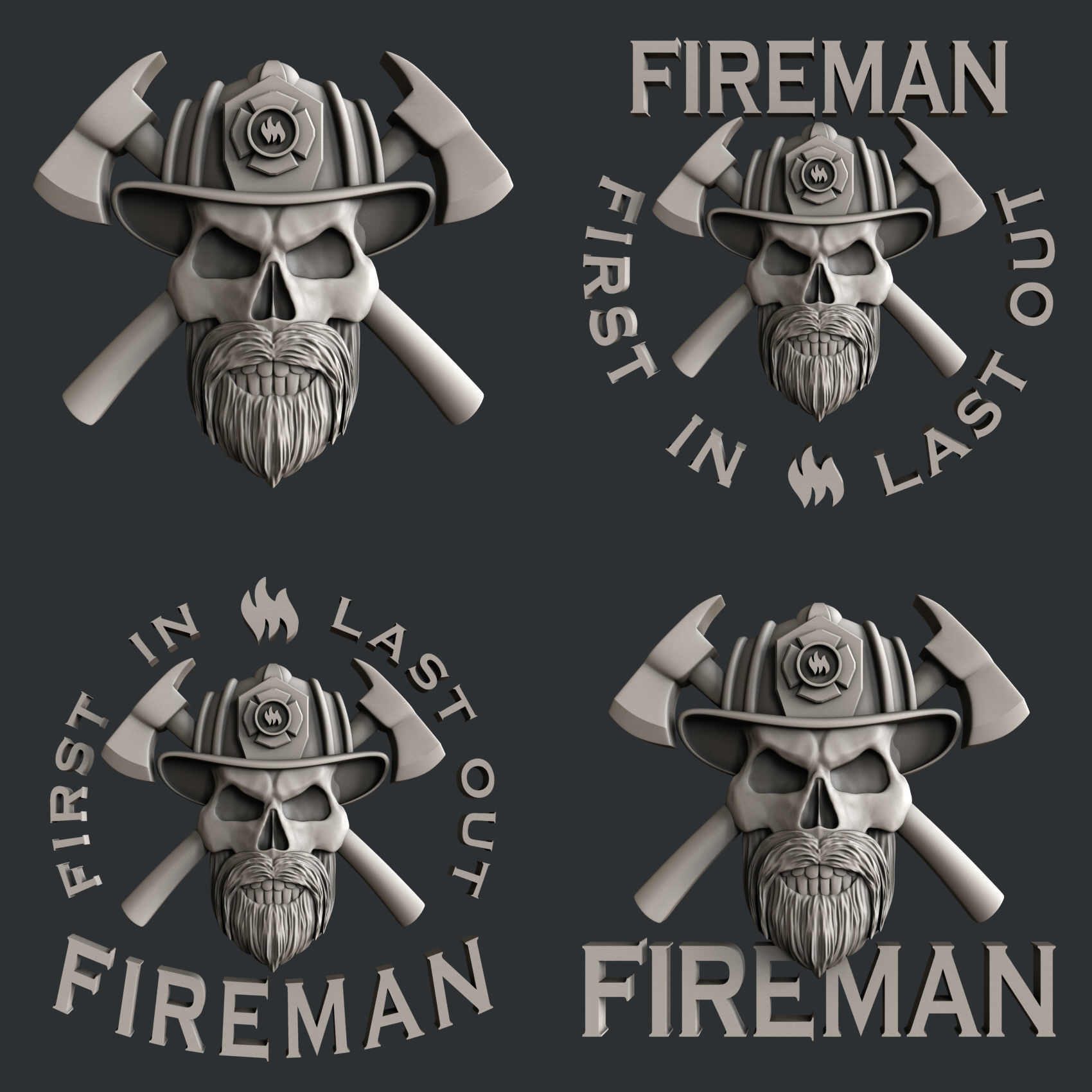 3d STL models for CNC router FireMan 3D model | CGTrader