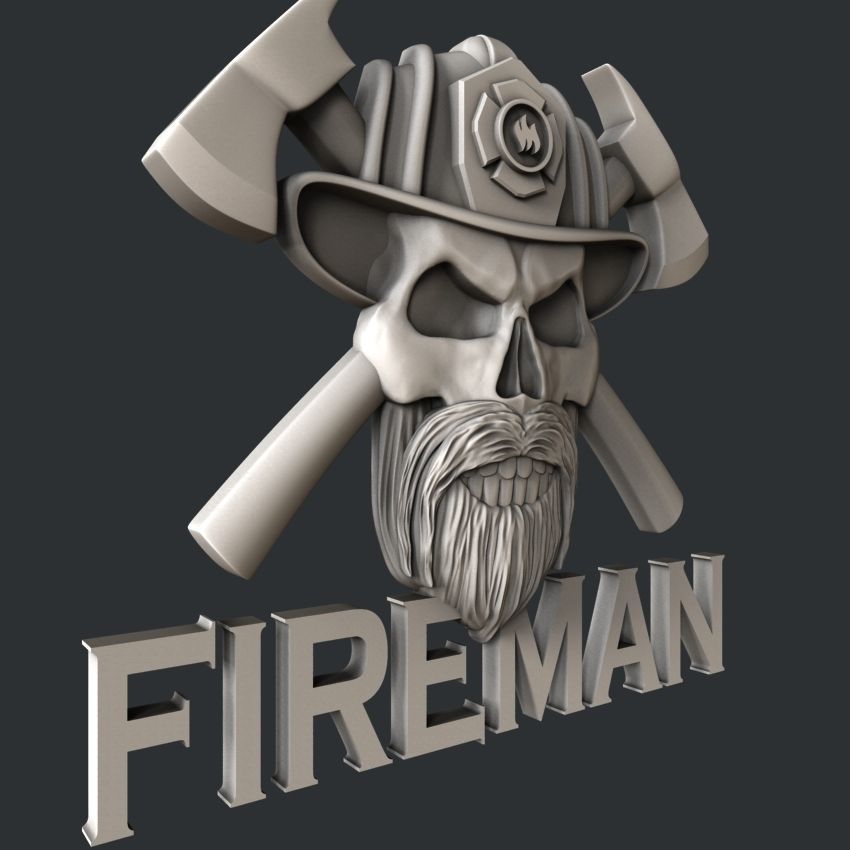 3d STL models for CNC router FireMan 3D model | CGTrader