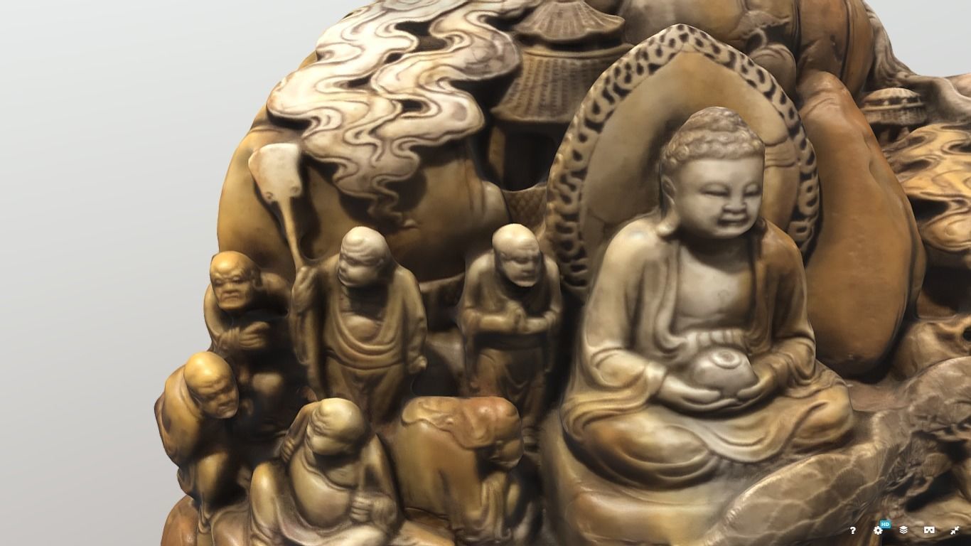 Chinese Carved stone statue free 3D model | CGTrader