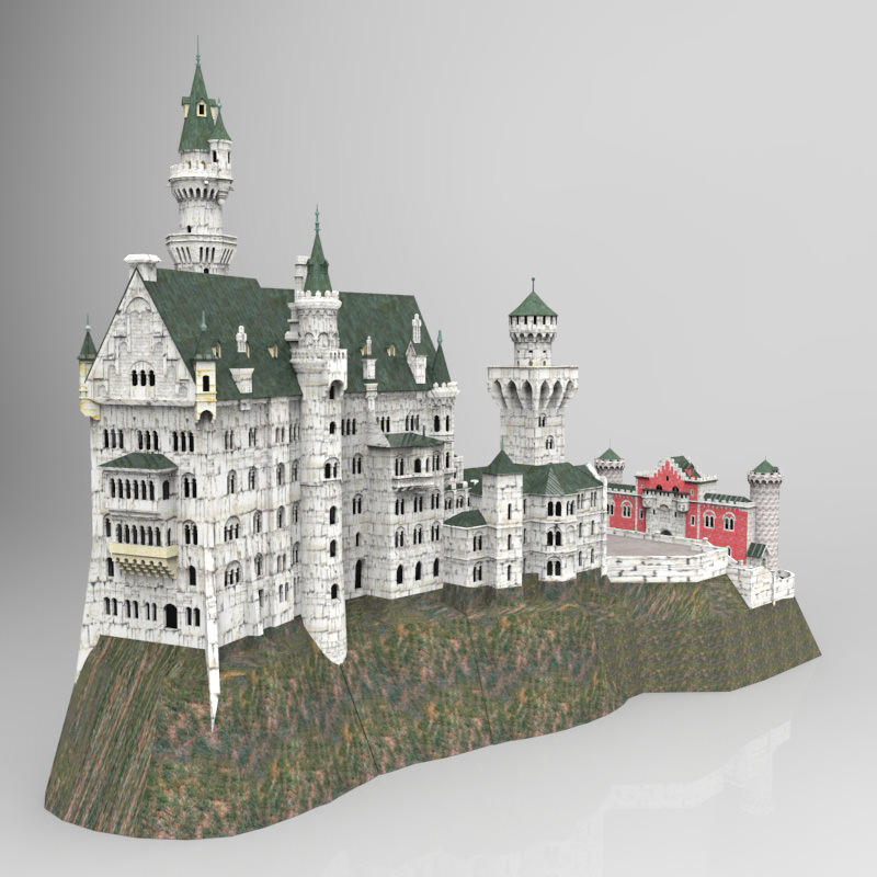 Neuschwanstein Castle in obj and fbx formats 3D model | CGTrader