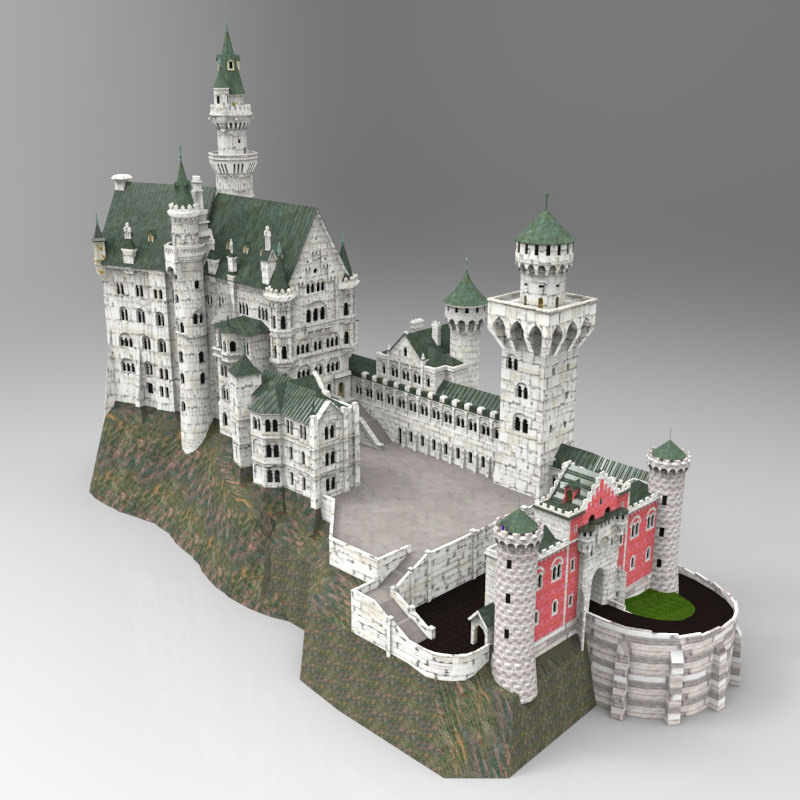 Neuschwanstein Castle 3D Model .obj - CGTrader.com