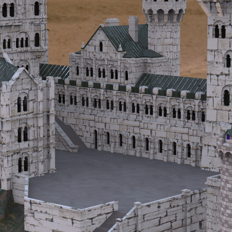 Neuschwanstein Castle 3D Model .obj - CGTrader.com