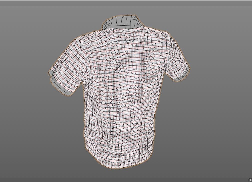 3 D Male T-Shirt with Half-Sleeves free VR / AR / low-poly 3D model ...