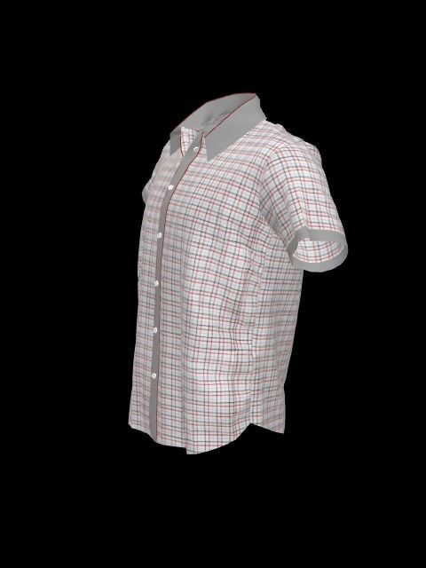 3 D Male T-Shirt with Half-Sleeves free VR / AR / low-poly 3D model ...