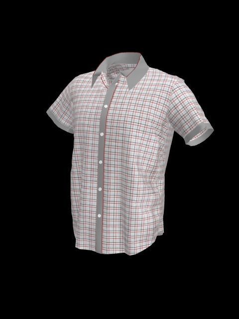 3 D Male T-Shirt with Half-Sleeves free VR / AR / low-poly 3D model ...