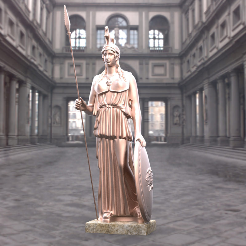 Athena Statue 3D model | CGTrader
