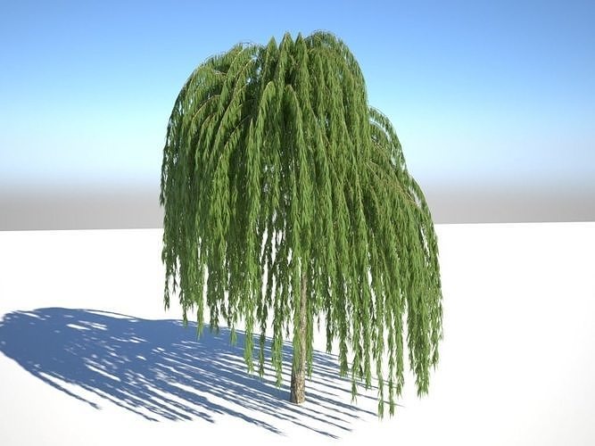 White whillow pendula 3D model | CGTrader