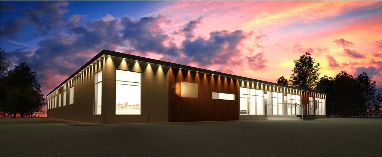 Single Level Modular Office Building 3D model | CGTrader